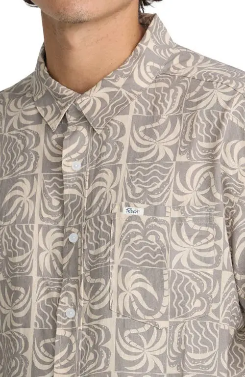 Rvca Exotica Palm Days Printed Button Up Shirt