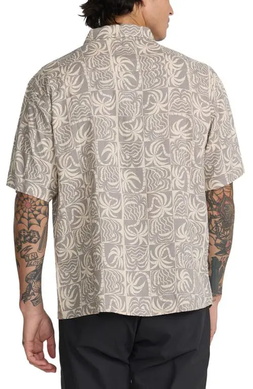 Rvca Exotica Palm Days Printed Button Up Shirt