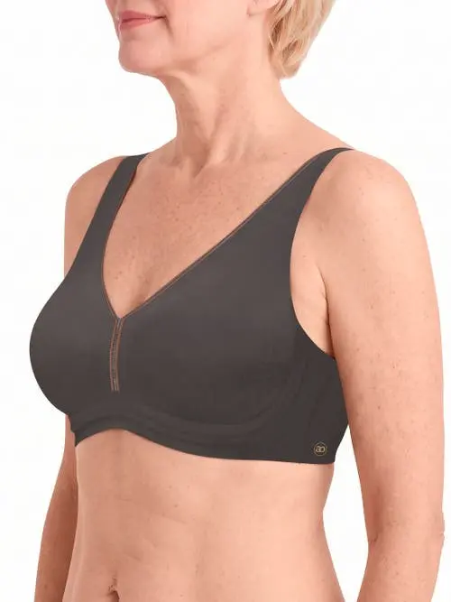 AMOENA Wave® Wire-free Pocketed Mastectomy Bra - Anthracite