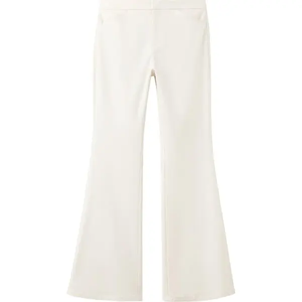 Mango High Waist Flare Trousers - Ecru