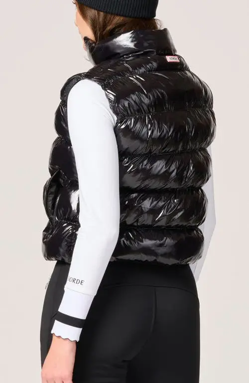 JORDE Nell Crop Puffer Vest - Black Diamond