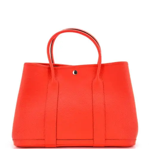 Hermès Garden Party Tote Leather With Printed Interior 36 - Orange