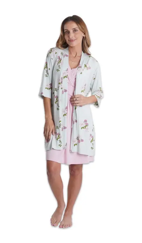 EVERLY GREY Evie Maternity/nursing Nightgown - Blush