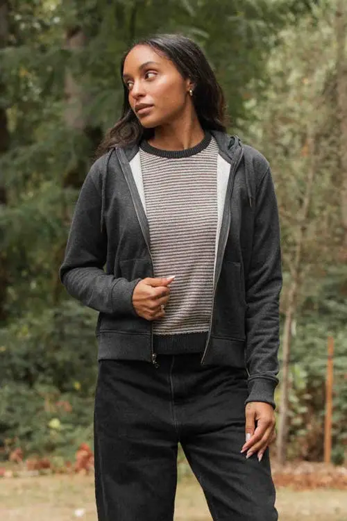 Bridge & Burn Mason Recycled Zip Hoodie - Graphite