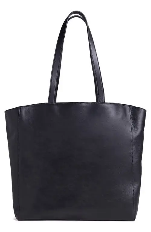 FAVORITE DAUGHTER Large Leather Dome Tote - Black