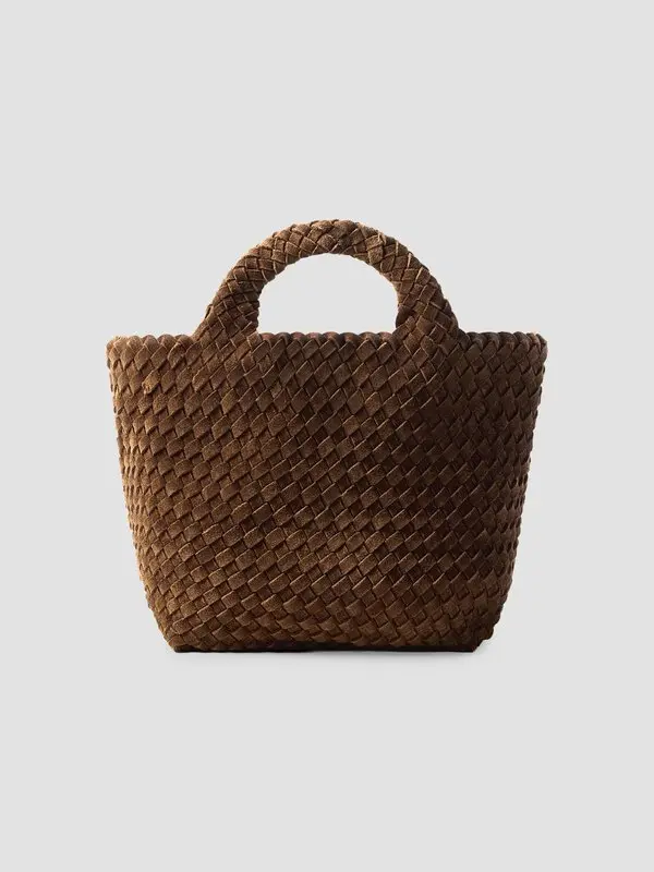 NAGHEDI St. Barths Small Suede Tote Bag - Teak