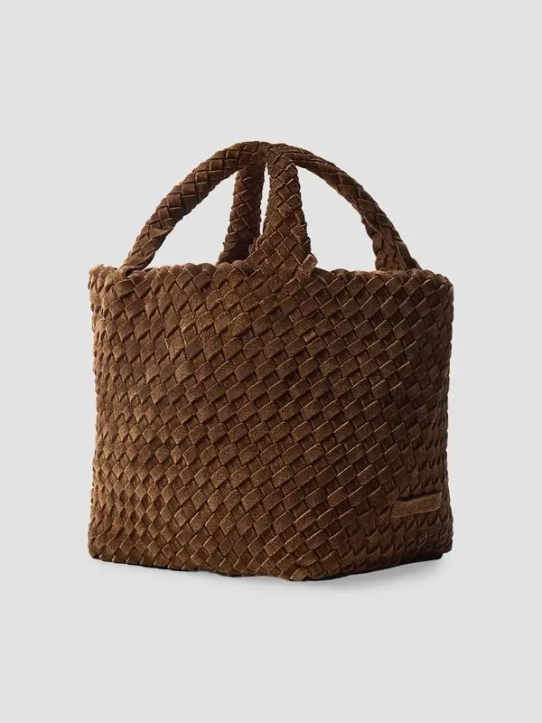 NAGHEDI St. Barths Small Suede Tote Bag - Teak