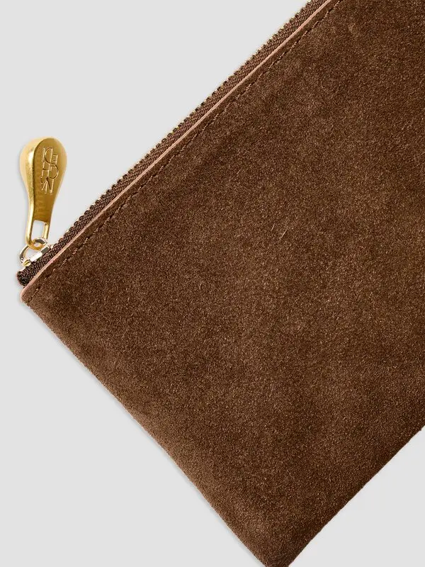 NAGHEDI St. Barths Medium Suede Tote Bag - Teak