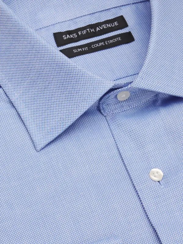 SAKS FIFTH AVENUE Collection Slim-fit Solid Cotton Poplin Shirt