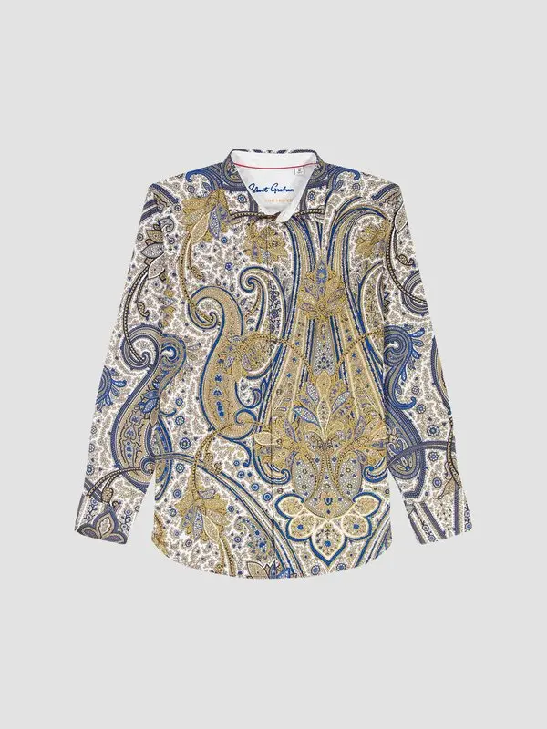 Robert Graham The Lansky Look Paisley Metallic Shirt