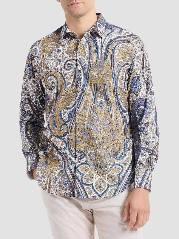 Robert Graham The Lansky Look Paisley Metallic Shirt