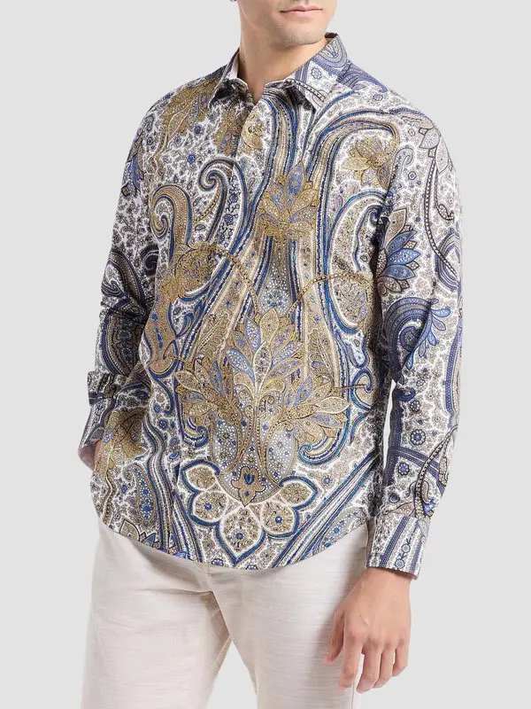 Robert Graham The Lansky Look Paisley Metallic Shirt