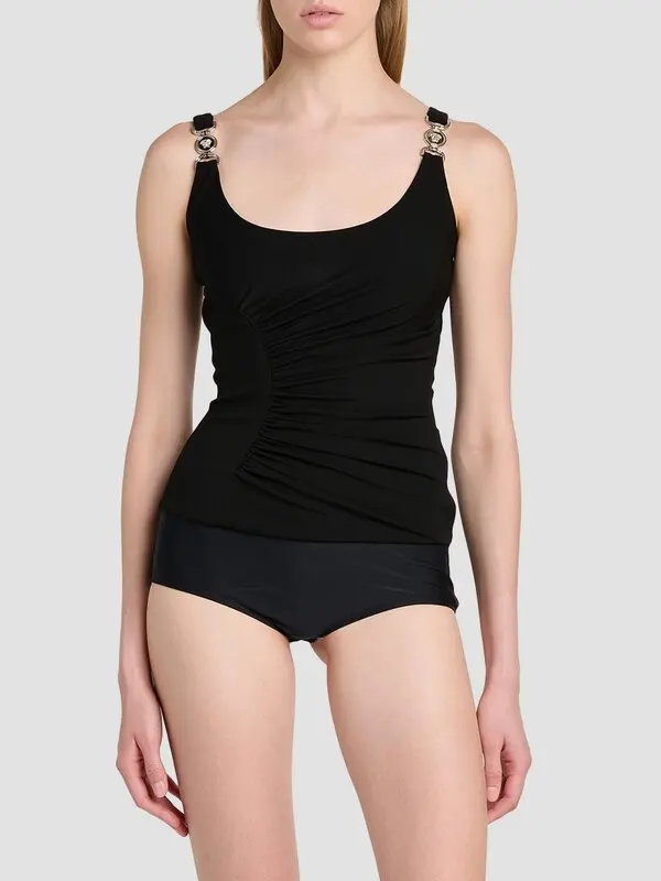 Versace Medusa Hardware Stretch-crepe Tank