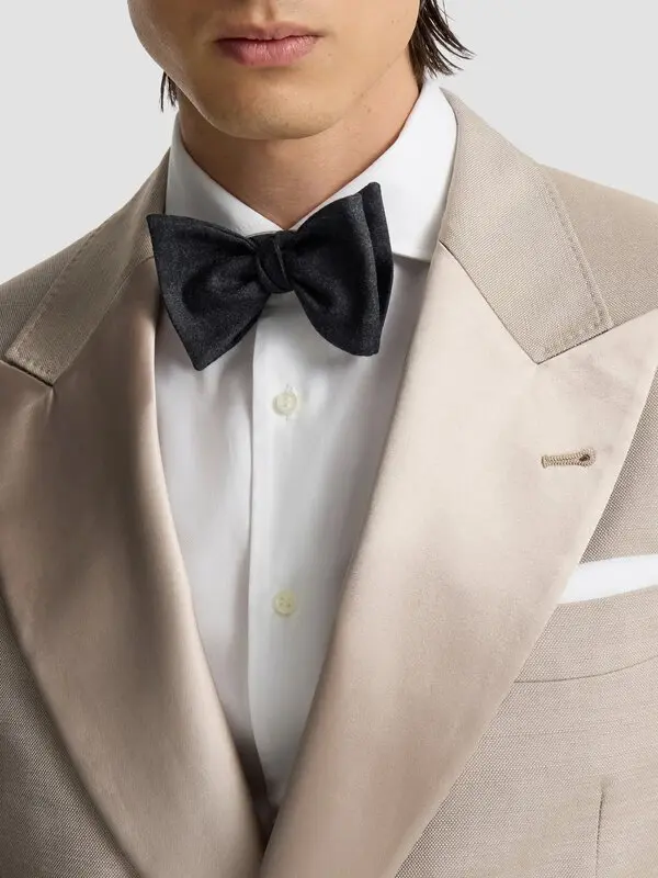 Brunello Cucinelli Virgin Wool Flannel Bow Tie
