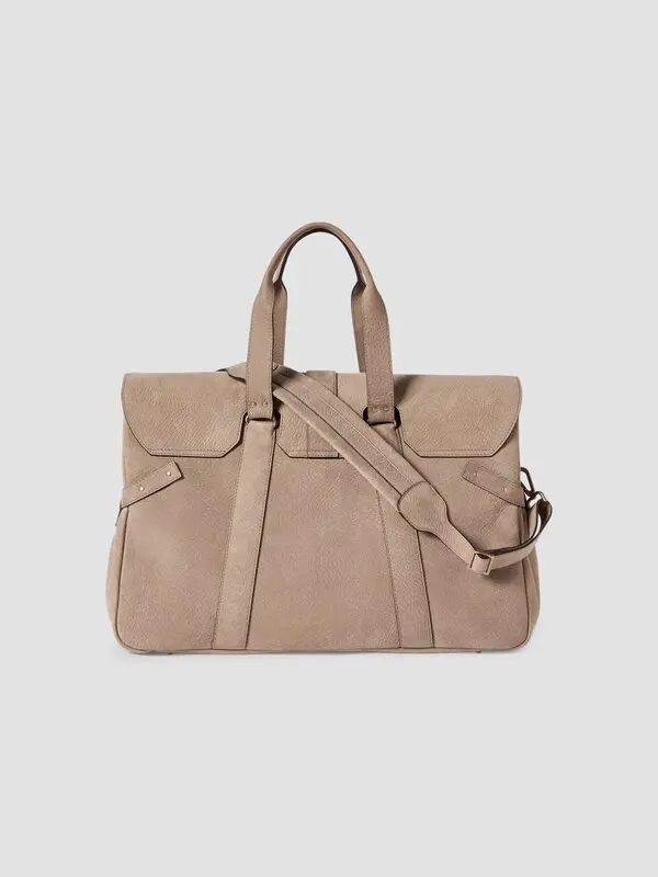 Brunello Cucinelli Textured Nubuck Country Weekender Bag