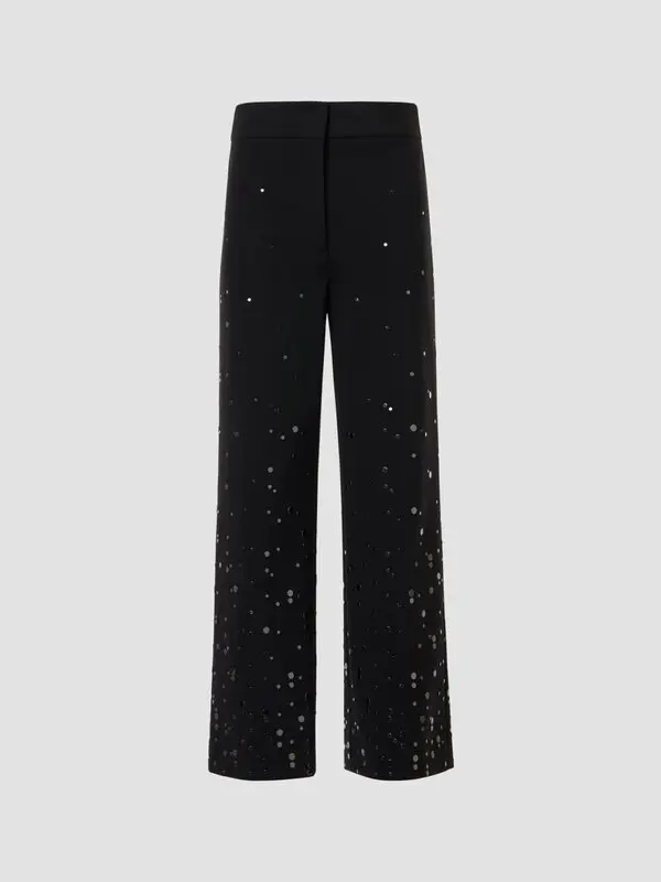 Akris Studded Jersey Straight-leg Pants