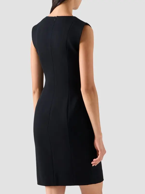 Akris Draped Waist Sheath Mini Dress - Black