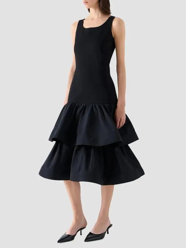 Akris Drop-waist Midi Dress