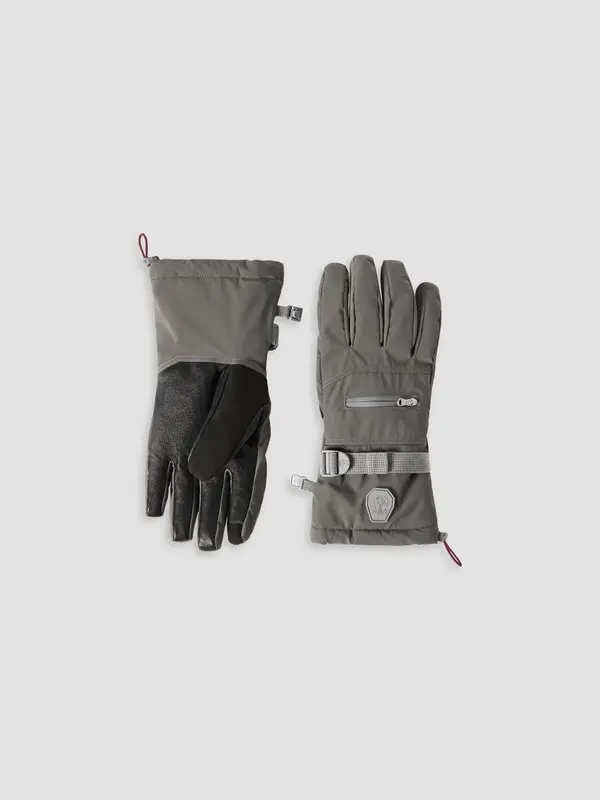 Brunello Cucinelli Bonded Taffeta Mountain Gloves With Logo