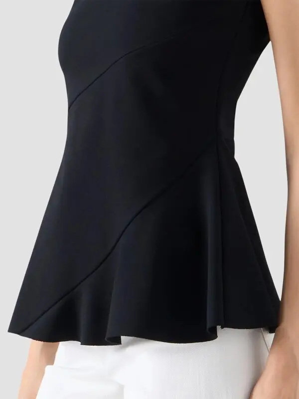 Akris Signature Jersey Twisted-seam Peplum Top