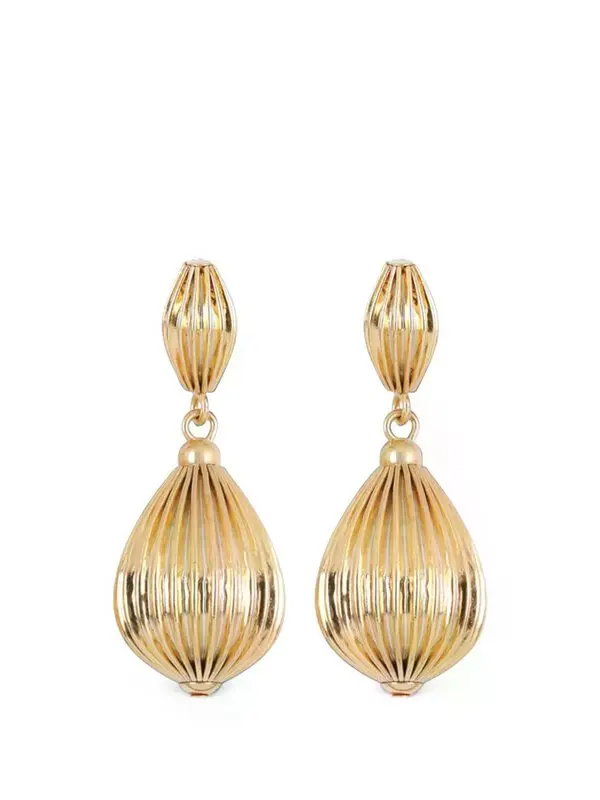 JENNIFER BEHR Orlah Ribbed Drop Earrings - Gold