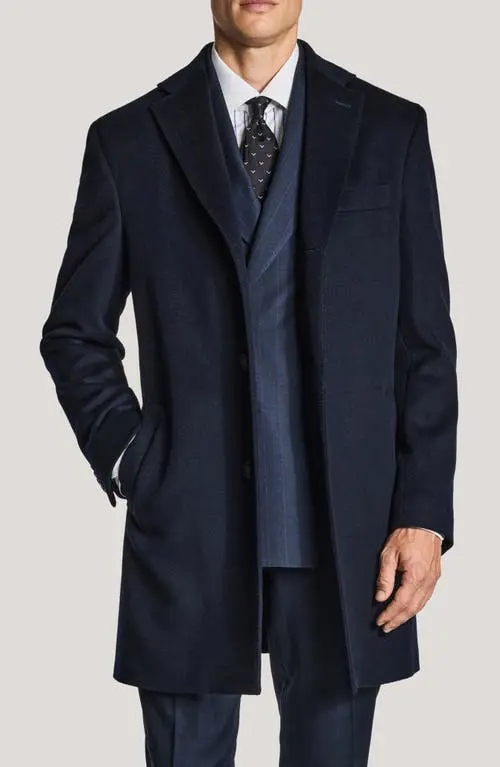 JACK VICTOR Wool & Cashmere Overcoat - Midnight
