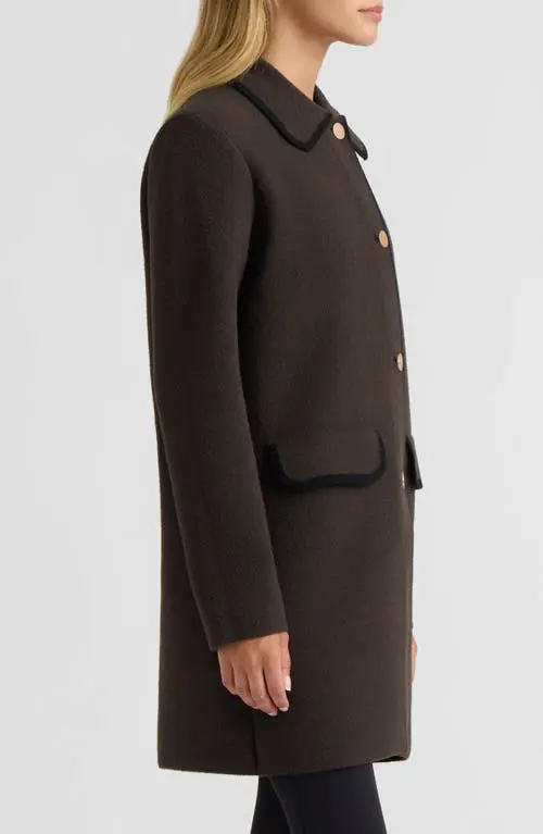 NVLT Eyelash Knit Coatigan With Contrast Trim