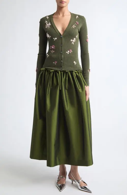 Bernadette Oscar Ribbon Detail Midi Skirt