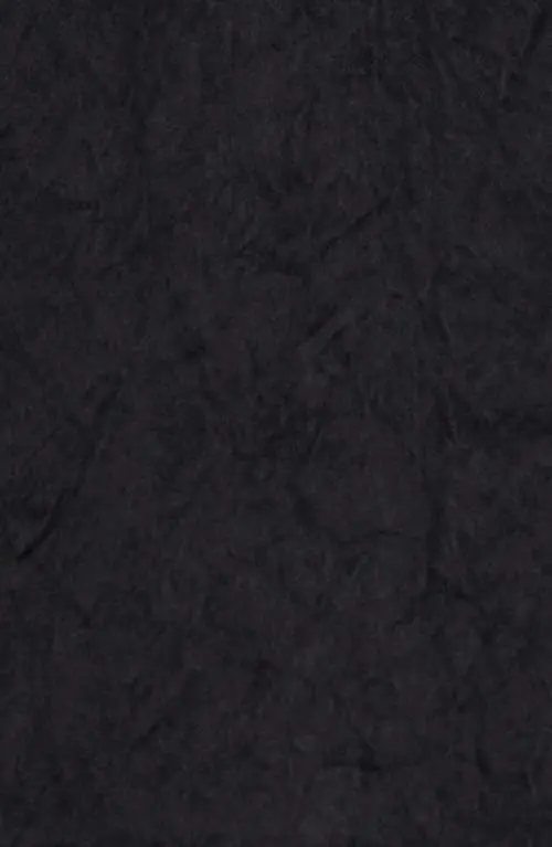 Eileen Fisher Crinkle Satin Dolman Sleeve Dress - Black