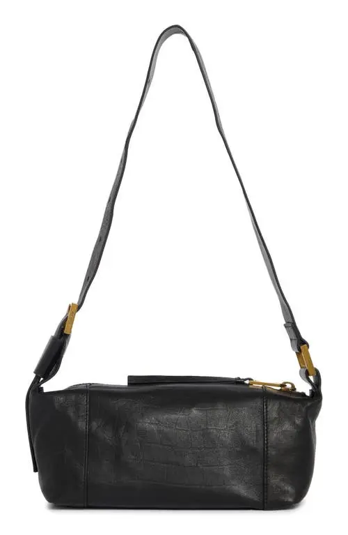 ALLSAINTS Vega Croc Embossed Leather Mini Shoulder Bag