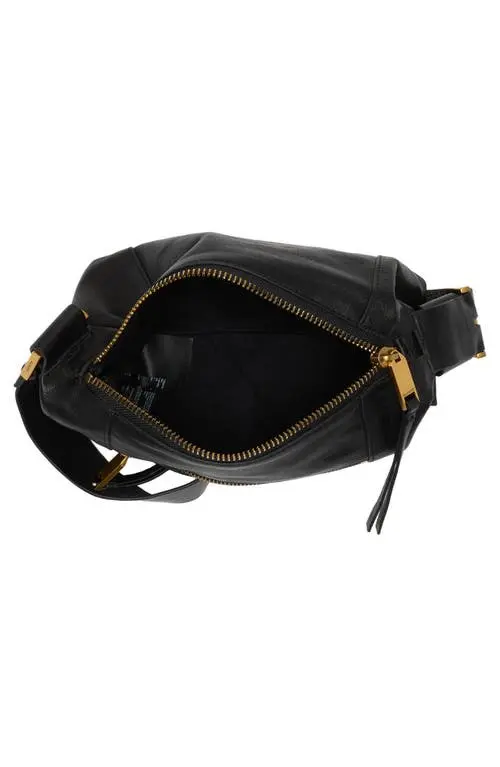 ALLSAINTS Vega Croc Embossed Leather Mini Shoulder Bag