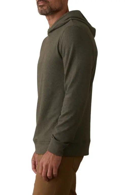 THE NORMAL BRAND Brushed Textured Knit Hoodie - Dark Forest