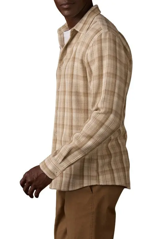 THE NORMAL BRAND Plaid Waffle Button-up Shirt