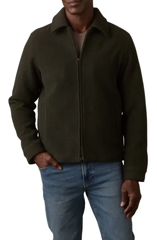THE NORMAL BRAND Harrison Felted Wool Blend Jacket - Forest