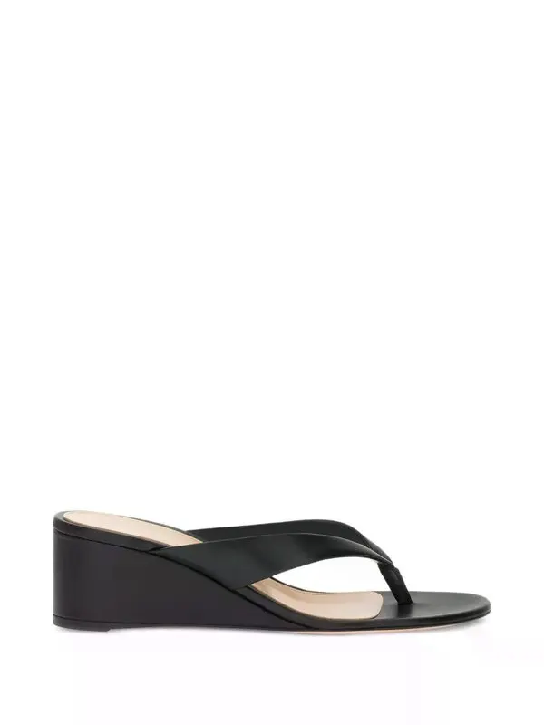 GIANVITO ROSSI Wedge-heel Thong-strap Sandals