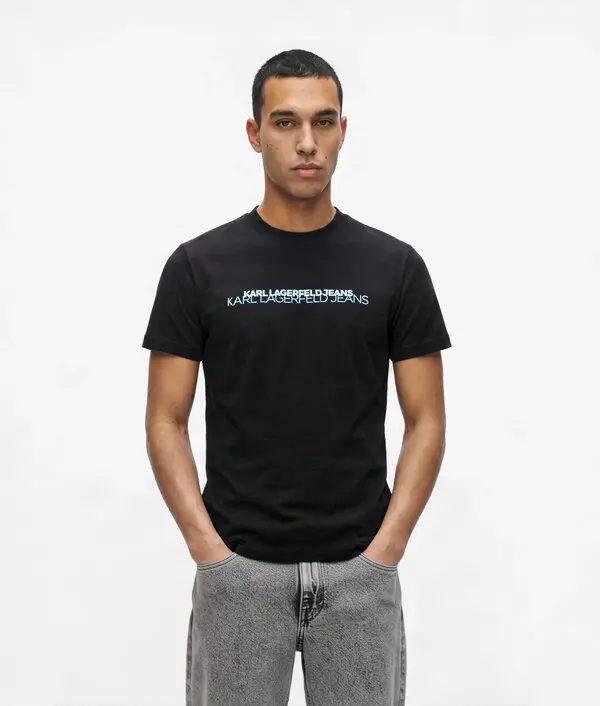 Karl Lagerfeld Slim Shadow Logo T-shirt - Black