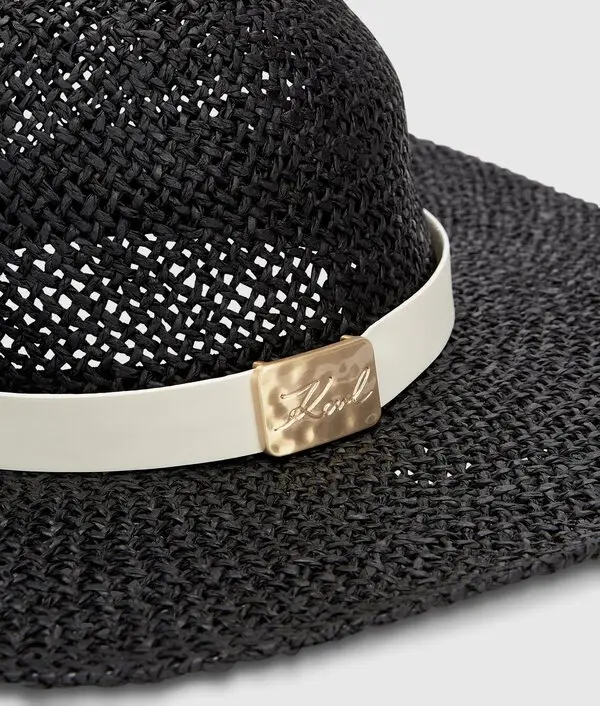 Karl Lagerfeld K/signature Crochet Beach Hat
