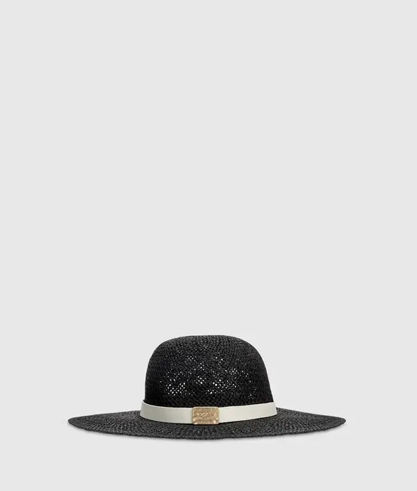 Karl Lagerfeld K/signature Crochet Beach Hat - Black