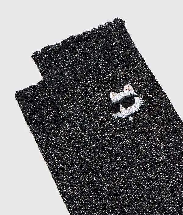 Karl Lagerfeld Ikon Lurex Socks 2 Pack
