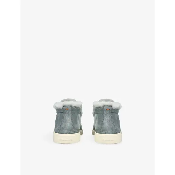 Santoni Fortune Lined Suede Ankle Boots
