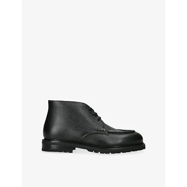 MORJAS The Moc Toe Leather Chukka Boots - Black