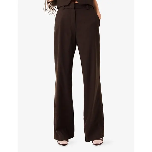 Maje Tailored Rhinestone-embellished Stretch-woven Suit Trousers