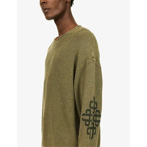THE COUTURE CLUB Waffle Logo-print Cotton Jumper