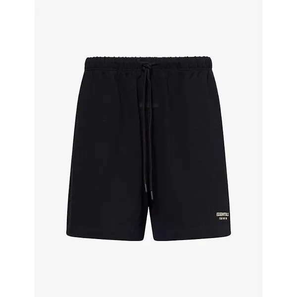 Fear Of God Classic Logo-print Cotton Shorts - Black