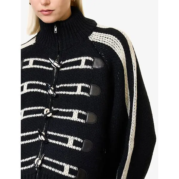 JADED LONDON Loli Toggle Knitted Bomber Jacket