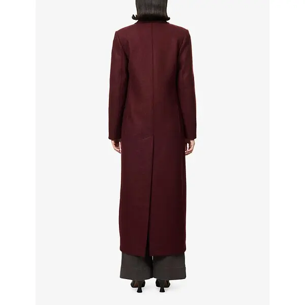 Harris Wharf London Long Double-breasted Tailored Pressed Wool Coat