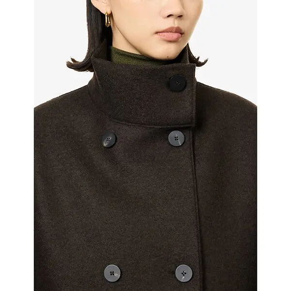 Harris Wharf London Cropped Funnel Wool Jacket