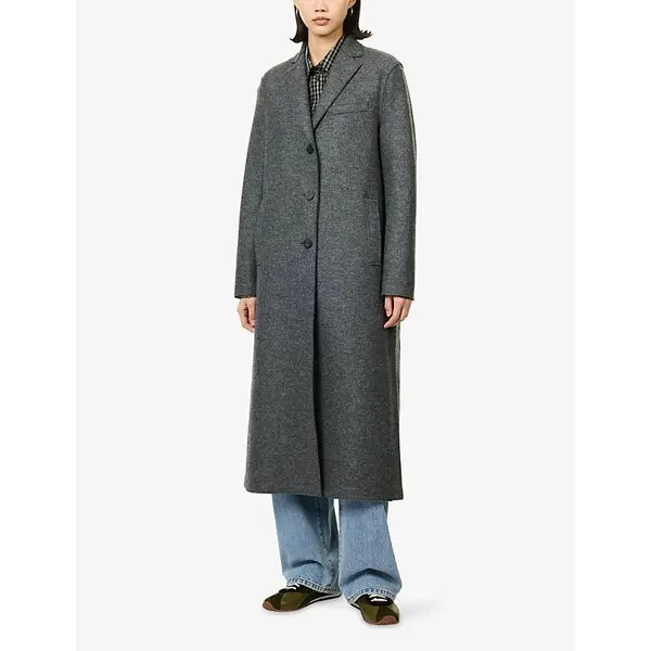 Harris Wharf London Long Topcoat Pressed Wool Coat