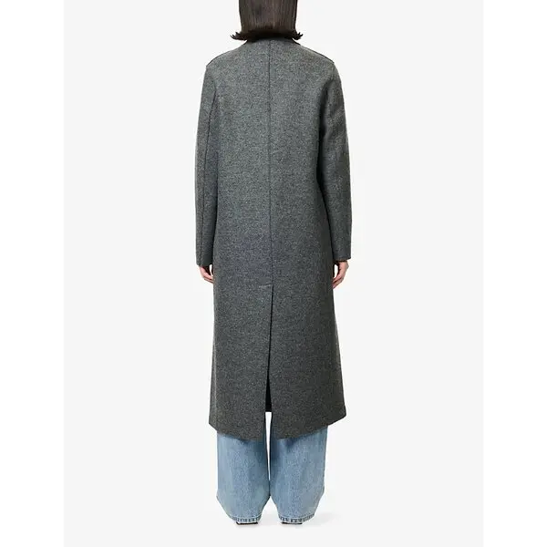 Harris Wharf London Long Topcoat Pressed Wool Coat