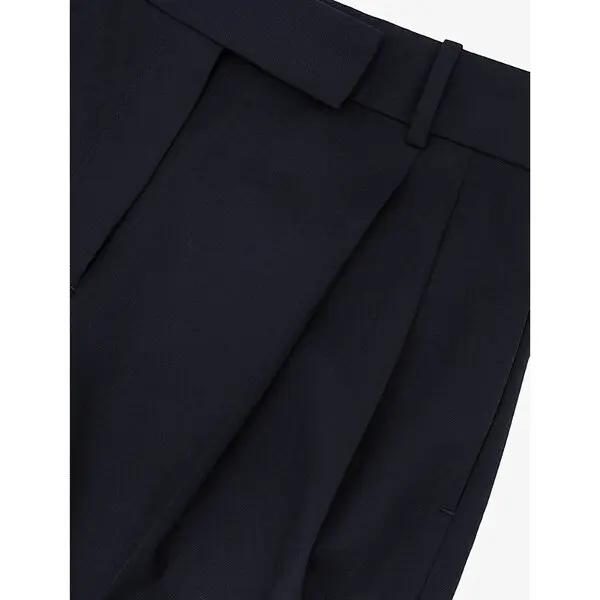 REISS Luna Wide-leg High-rise Wool-blend Trousers